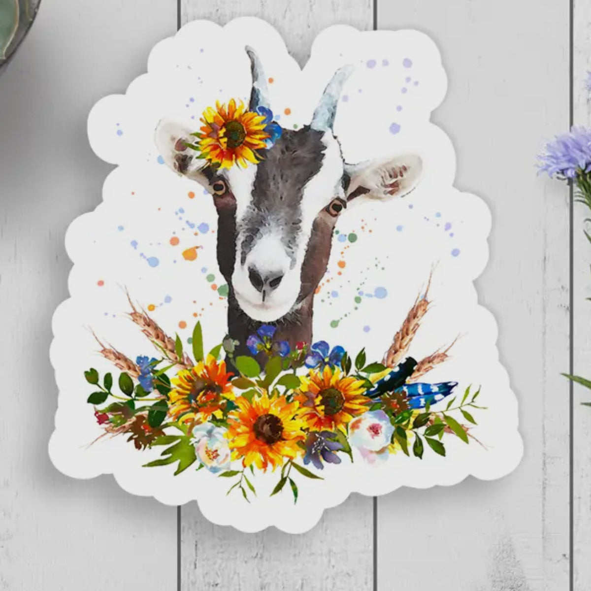 Floral Goat Vinyl Sticker – Country Hippie Apparel